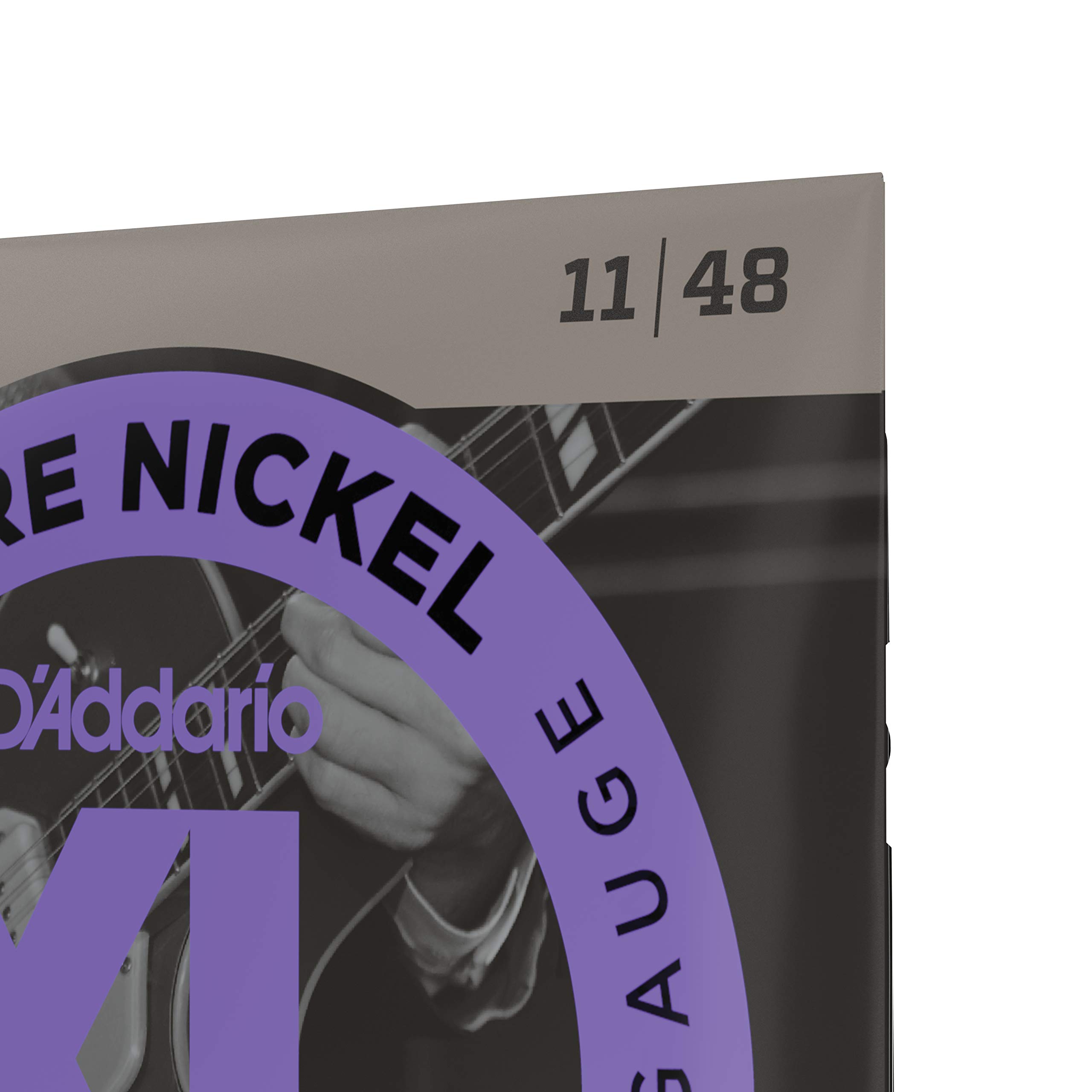 D'Addario Guitar Strings - XL Pure Nickel Electric Guitar Strings - Round Wound - Warm, Bright, Vintage Sound - EPN115 - Blues/Jazz Rock, 11-48