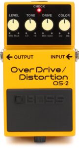 boss os-2 overdrive distortion pedal