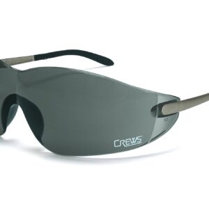 MCR S2112 Crews Blackjack Safety Glasses Chrome Frame Grey Lens 1 Pair