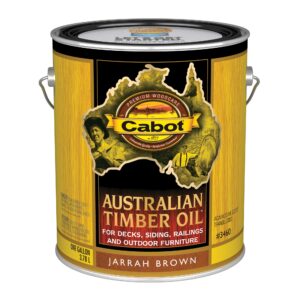 cabot australian timber oil wood stain and protector, jarrah brown, 1 gallon