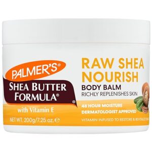 palmer’s shea butter formula raw african shea butter balm, nourishing body moisturizer for rough, dry skin, 7.25 ounces