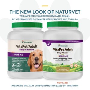 NaturVet Vita Pet Adult Plus Breath Aid Tablets -Time Release 365 ct