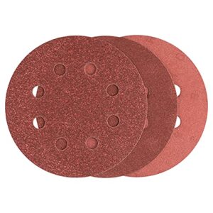 bosch 2607019496 25 random orbit sanding sheets, dia.115mm, 80-240 grit, red