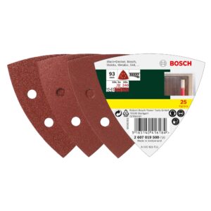 bosch home and garden 2607019500 25 delta sanding sheets mixed, 60-240 grit, red