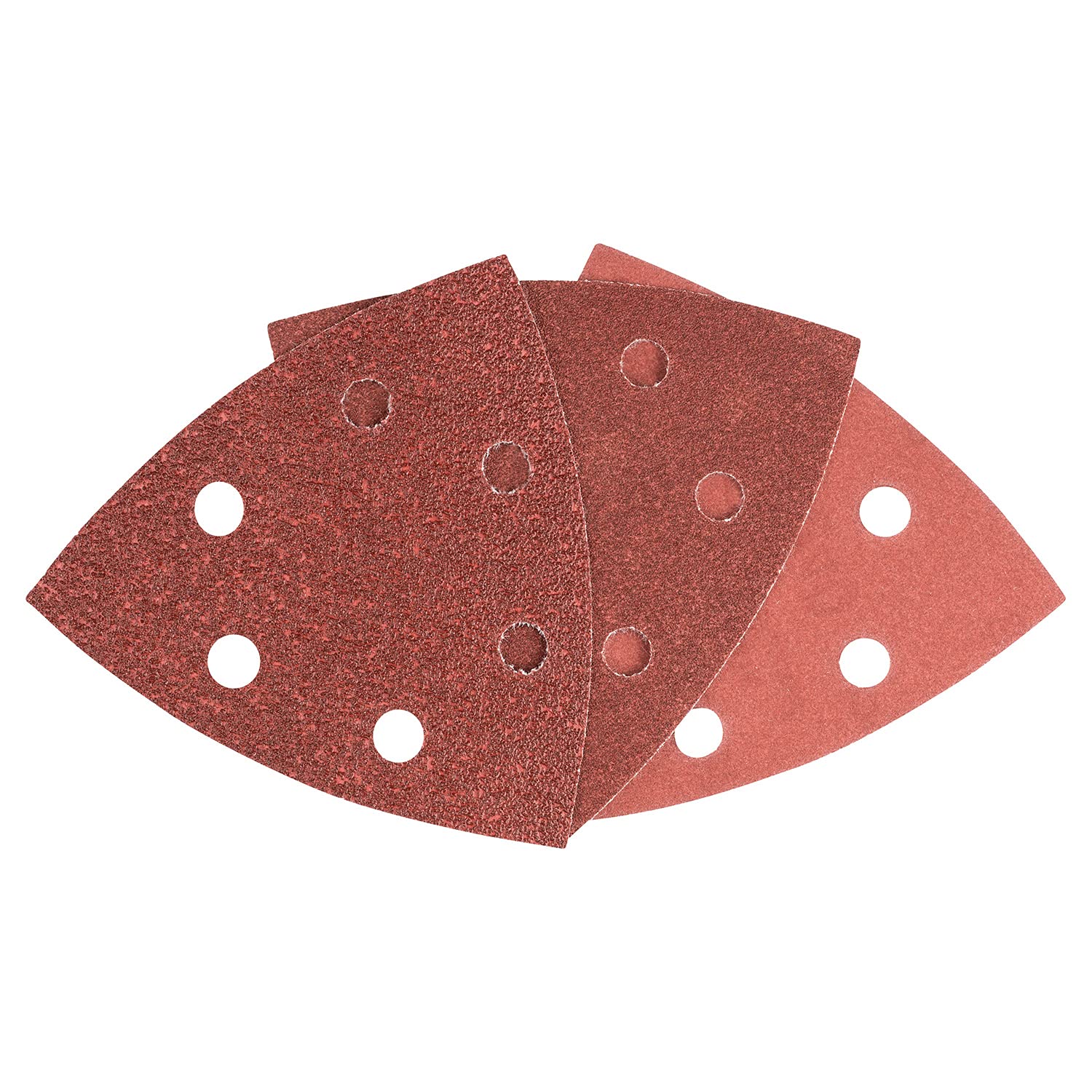 Bosch Home and Garden 2607019500 25 Delta Sanding Sheets Mixed, 60-240 Grit, Red