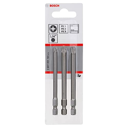 Bosch Professional 2607001761 Screwdriver Bit 3 Set 89mm Pz