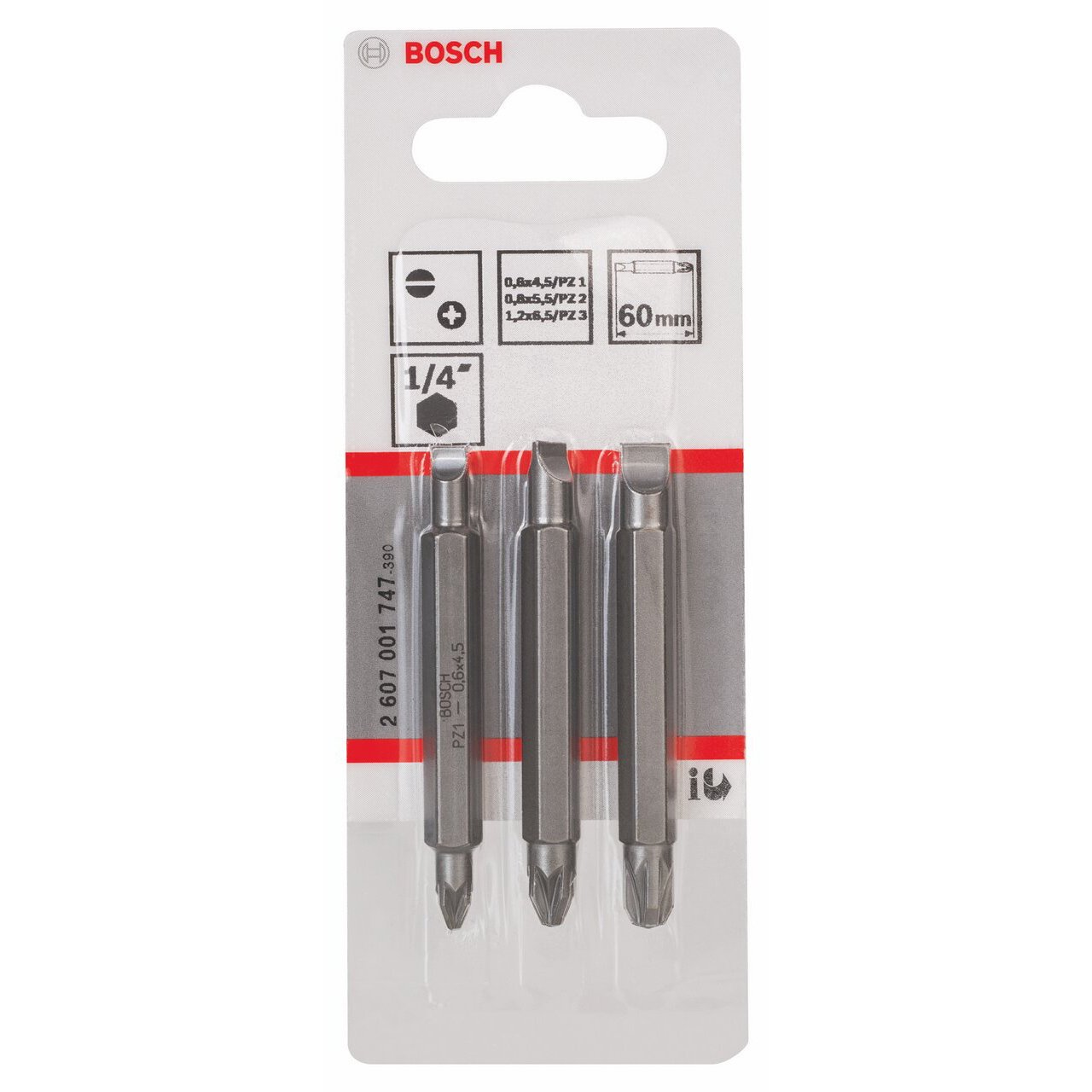 Bosch 2607001747 Double Ended Bit Set (3-Piece)