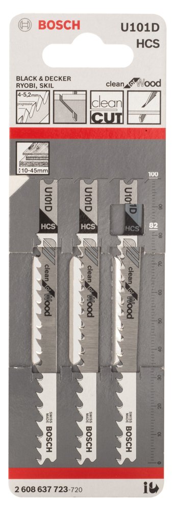 Bosch 2608637723 Jigsaw Blade U101 D 3 Pcs