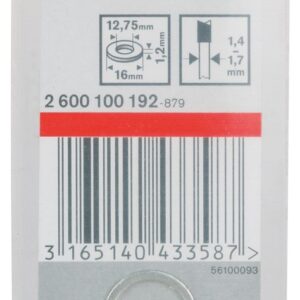 Bosch Professional 2600100192 Reduction Ring for Circular Saw Blades 16 X 12,75 X 1,2 mm, Silver/White