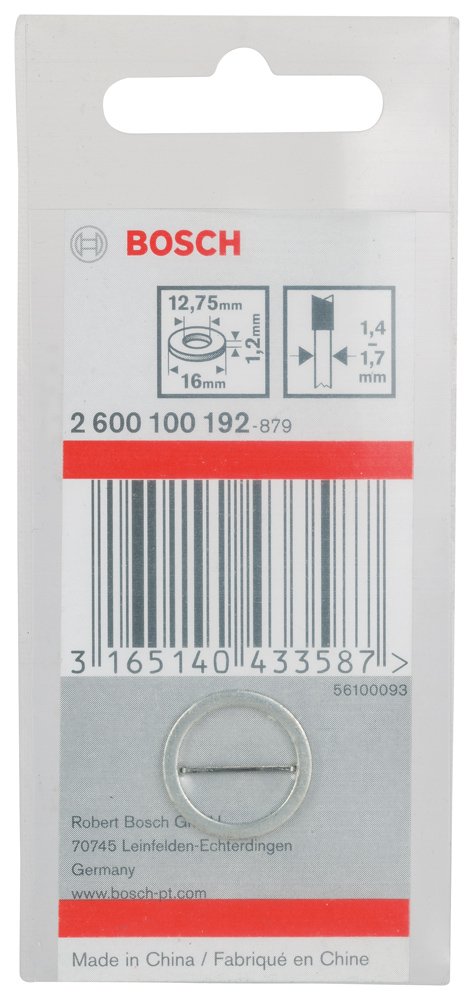 Bosch Professional 2600100192 Reduction Ring for Circular Saw Blades 16 X 12,75 X 1,2 mm, Silver/White