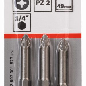 Bosch 2607001577 Screwdriver Bit PZ2 XH 49mm 3 Pcs