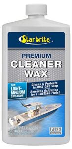 star brite one-step cleaner wax with uv protection - removes chalk & oxidation from fiberglass, metals & painted surfaces - 32 ounce (089632)