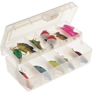 Plano Compact 1 Tray Tackle Box, Premium Tackle Storage, Clear (3510-01), 8 1/4" l x 4 1/4" w x 2 1/2" h