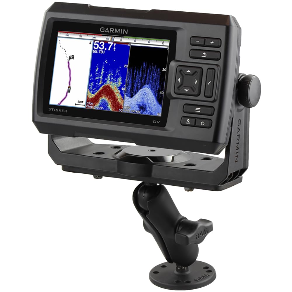 RAM Mounts Garmin Marine Electronic Mount RAM-B-111U with Medium Arm Compatible with Select Garmin Devices