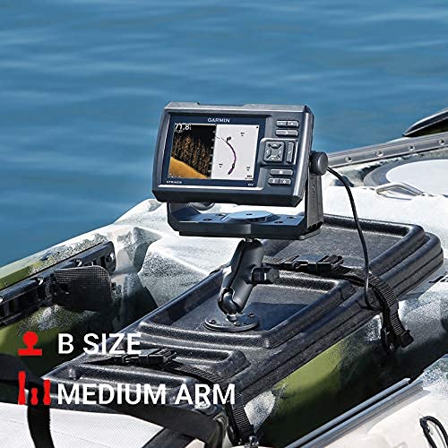 RAM Mounts Garmin Marine Electronic Mount RAM-B-111U with Medium Arm Compatible with Select Garmin Devices