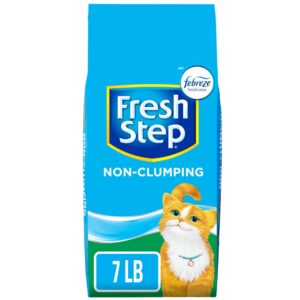 fresh step non-clumping premium cat litter with febreze freshness, scented - 7 pounds (package may vary)