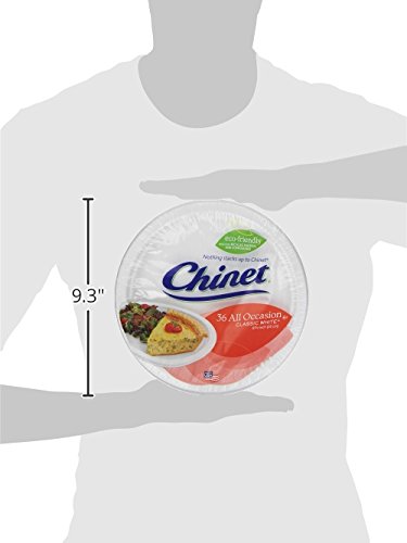 Chinet Premium 8 3/4-Inch Paper Plates, 36 Count