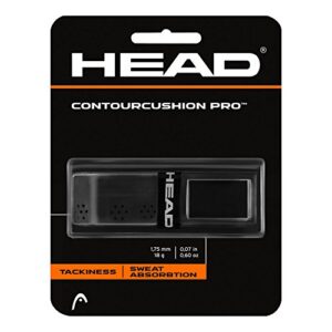 head contour cushion pro tennis racket replacement grip - tacky racquet handle grip tape - black