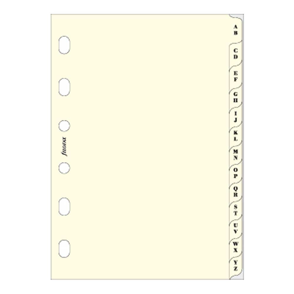 Filofax Pocket A-Z Index Cream (B211664)