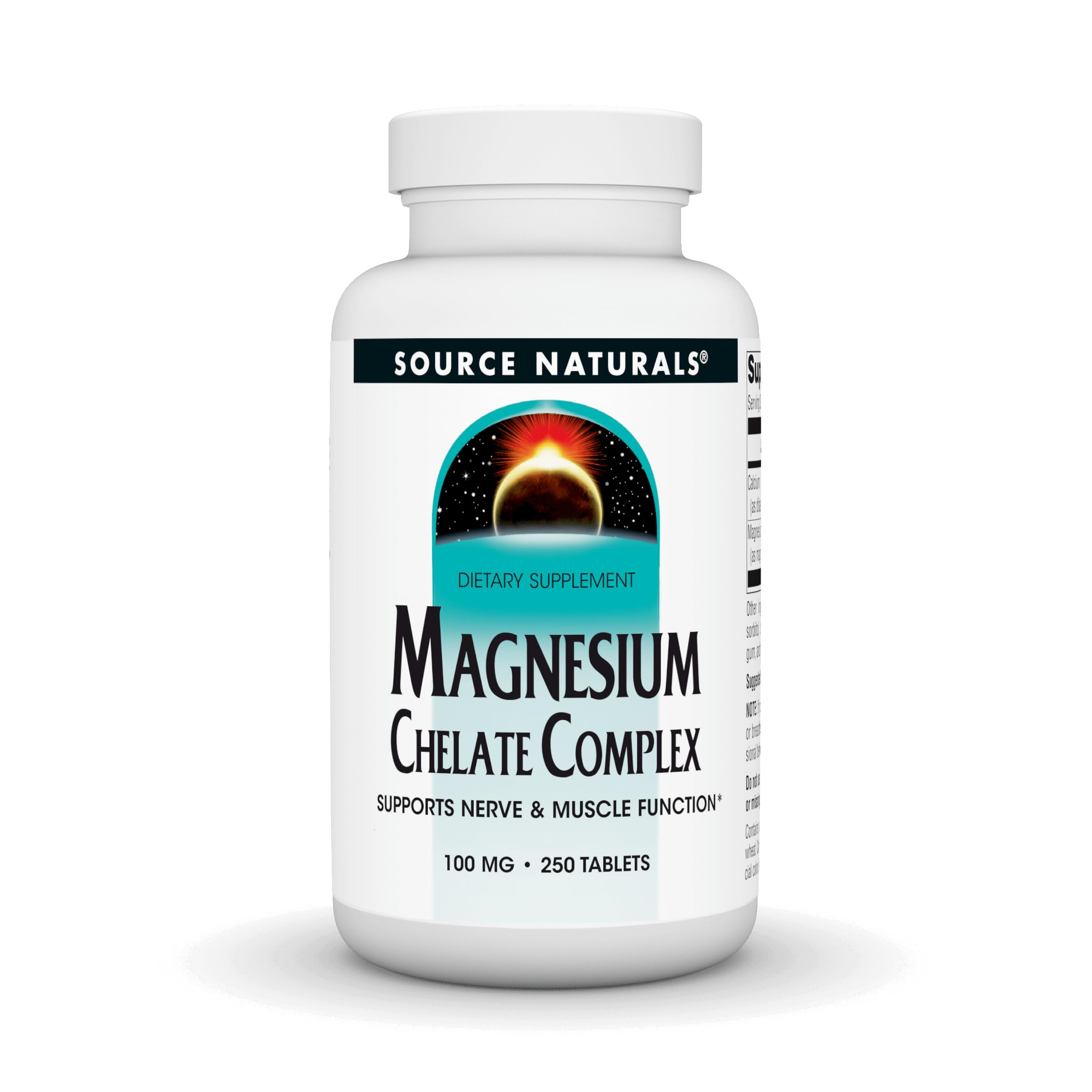 Source Naturals Magnesium Chelate - Supports Nerve & Muscle Function - 250 Tablets