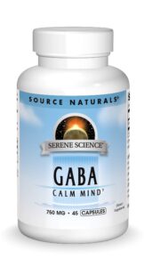 source naturals serene science gaba, for a calm mind, 750mg - 45 capsules