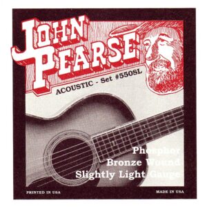 john pearse acoustic guitar strings phosphor bronze slightly light