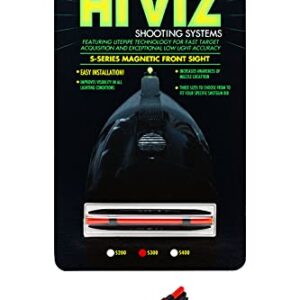 HIVIZ Narrow Magnetic Fiber Optic Shotgun Sight with Red Light Pipe