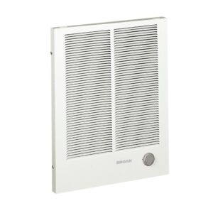 broan-nutone 194 high capacity wall heater, white painted grille, 3000/1500 watt 240 vac, covers 300 sq. ft. at factory wired voltage