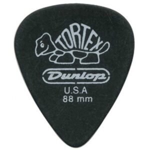 dunlop 488p.88 tortex® pitch black, .88mm, 12/player's pack