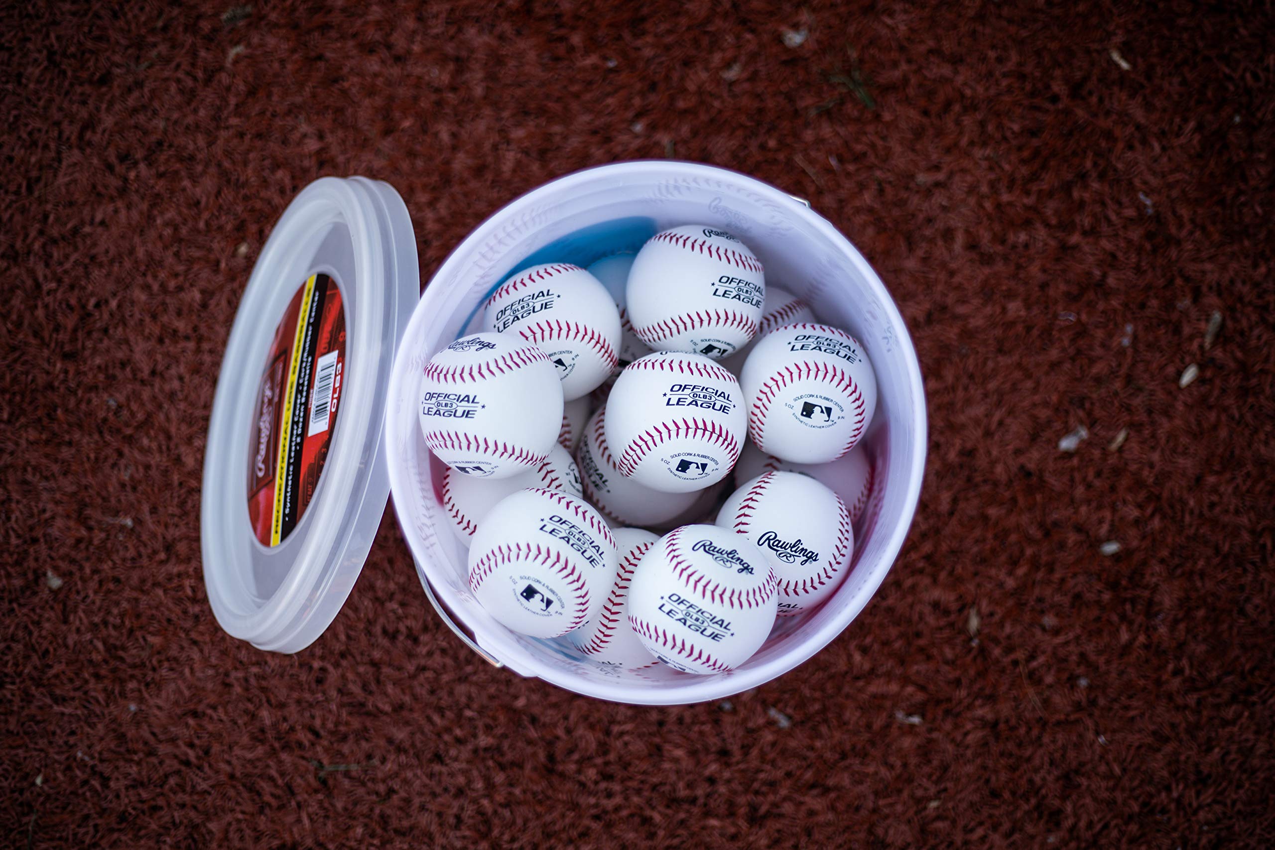 Rawlings | Official League Recreational Use Practice Baseballs | Youth/8U | OLB3 | Bucket | 24 Count