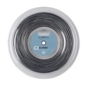 luxilon alu power 125 tennis string - 220m reel, silver