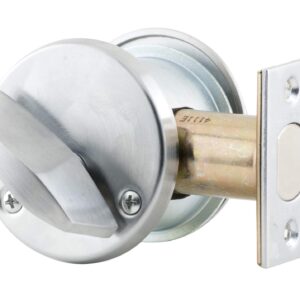 Schlage Lock Company B660605 Grade 1 Single Cylinder Deadbolt with 12297 Latch and 10094 Strike, Satin Brass Finish