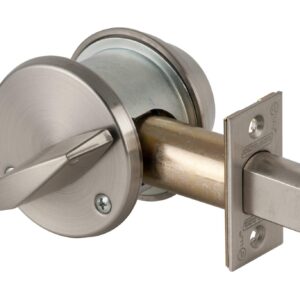 Schlage Lock Company B660605 Grade 1 Single Cylinder Deadbolt with 12297 Latch and 10094 Strike, Satin Brass Finish