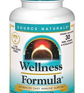 Source Naturals Wellness Formula, Advanced Immune Support*, Bio-Aligned Vitamins & Herbal Defense - Immune System Support Supplement & Immunity Booster - 120 Capsules