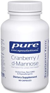 pure encapsulations cranberry d-mannose - supports urinary tract health* - with cranberry fruit solids - vegan & non-gmo dietary supplement - 90 capsules