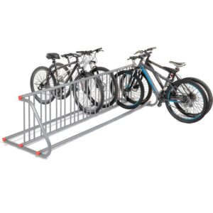 global industrial 111" l grid bike rack, double sided, 18-bike capacity, powder coated steel