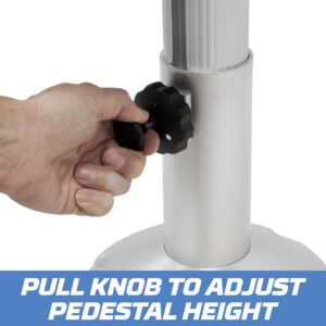 Wise 8WP21-18S Boat Seat Pedestal, Adjustable Height from 12" to 18", with Standard Seat Mount