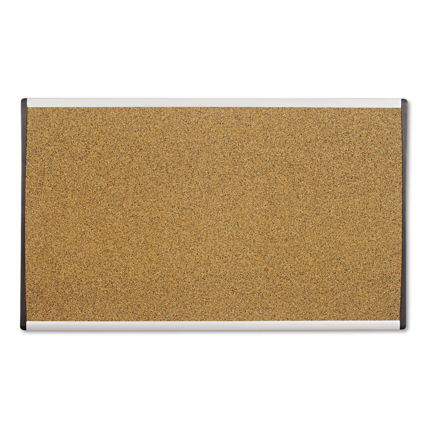 Quartet Bulletin Board, 30" x 18", Corkboard, Cubicle, Arc, Aluminum Frame (ARCB3018),Tan