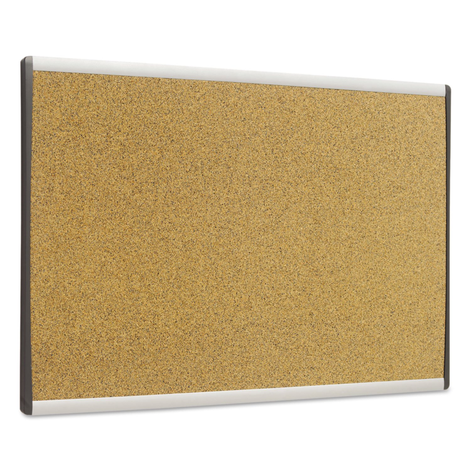 Quartet Bulletin Board, 30" x 18", Corkboard, Cubicle, Arc, Aluminum Frame (ARCB3018),Tan