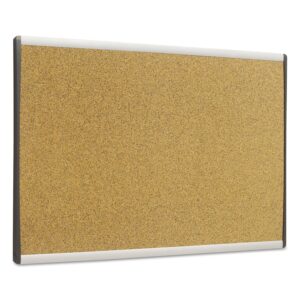 Quartet Bulletin Board, 30" x 18", Corkboard, Cubicle, Arc, Aluminum Frame (ARCB3018),Tan