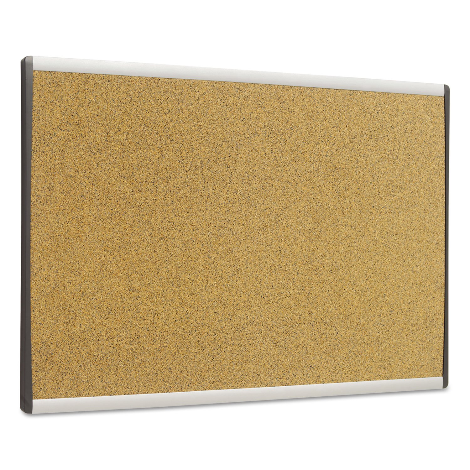 Quartet Bulletin Board, 30" x 18", Corkboard, Cubicle, Arc, Aluminum Frame (ARCB3018),Tan