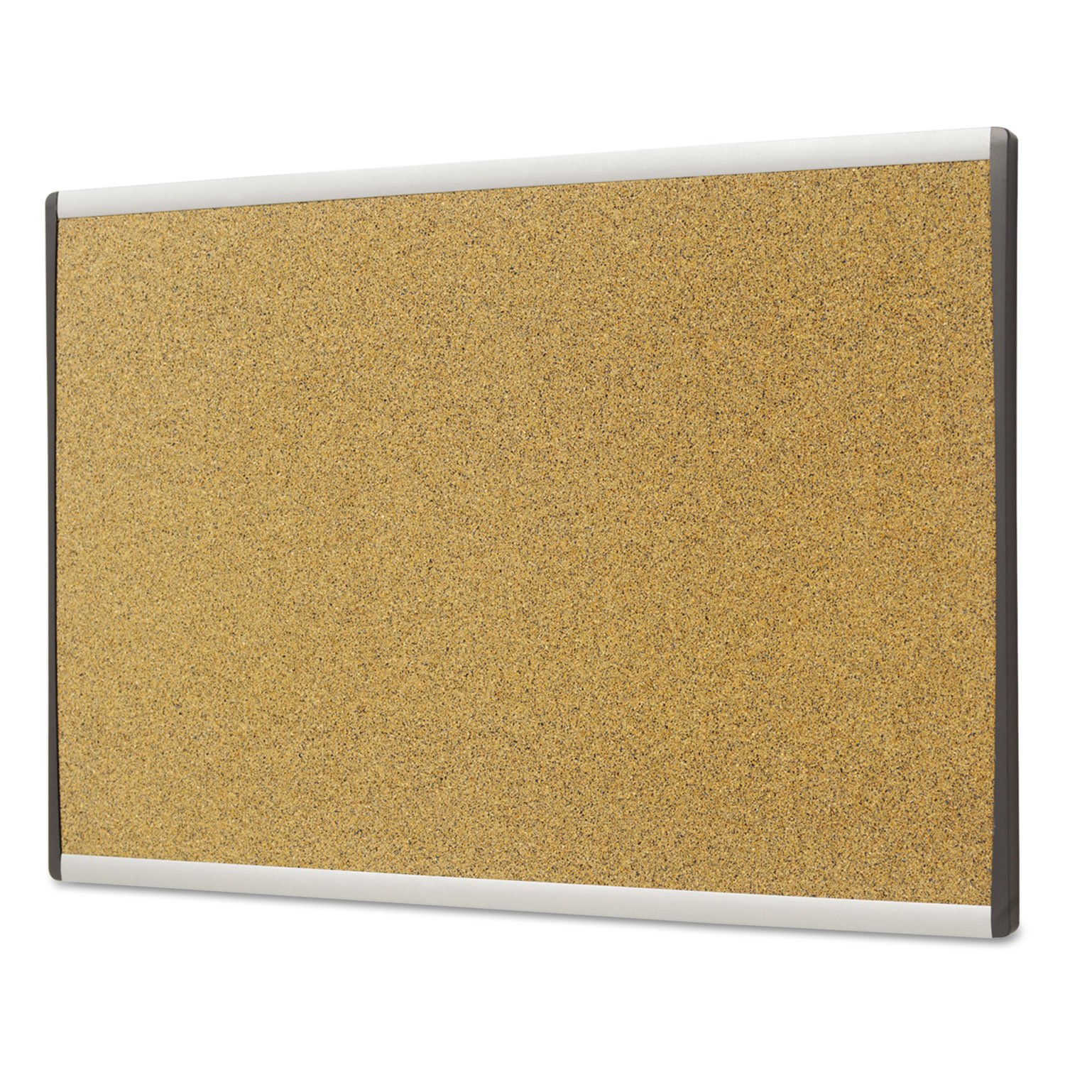 Quartet Bulletin Board, 30" x 18", Corkboard, Cubicle, Arc, Aluminum Frame (ARCB3018),Tan