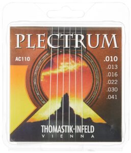 thomastik-infeld ac110 acoustic guitar strings - plectrum series 6 string set e, b, g, d, a, e