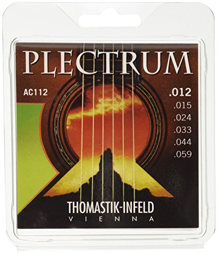 Thomastik-Infeld AC112 Acoustic Guitar Strings: Plectrum Series 6 String Set E, B, G, D, A, E, Natural