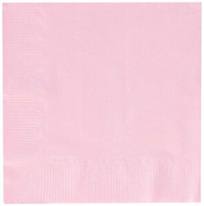 creative converting party tableware 2-ply beverage napkin, party supplies, one size, classic pink, 50