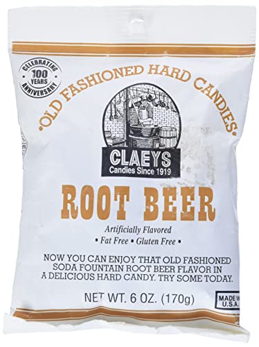 Claey's Root Beer Drops, 6-Ounce Packages (Pack of 12)