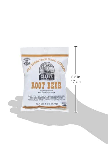 Claey's Root Beer Drops, 6-Ounce Packages (Pack of 12)