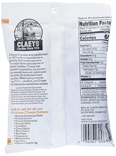 Claey's Root Beer Drops, 6-Ounce Packages (Pack of 12)