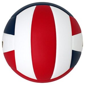 Baden Perfection Leather Volleyball, Red/White/Navy