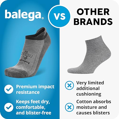 Balega Hidden Comfort Performance No Show Athletic Running Socks for Men and Women (1 Pair), Black, Small